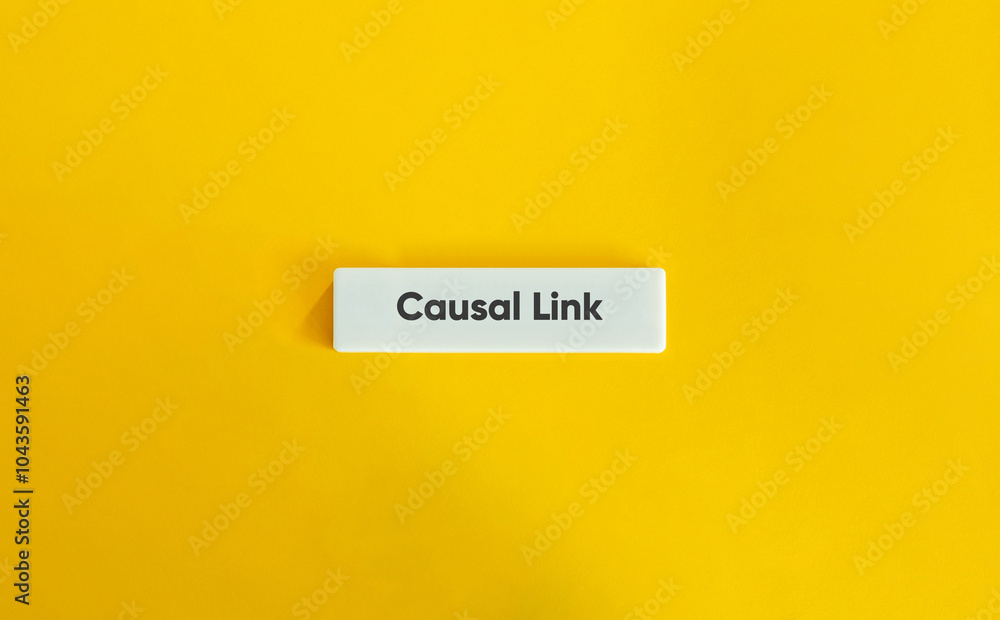 Causal Link Term. Cause and Effect Mechanism. Text on Block Letter Tile ...