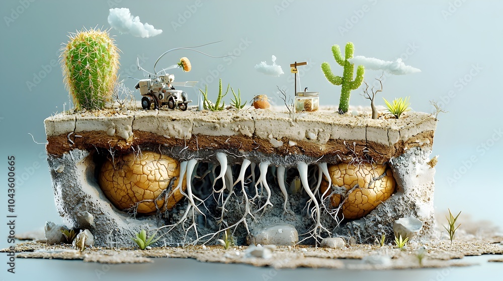 Detailed 3D cross section diagram showcasing the internal structure and ...