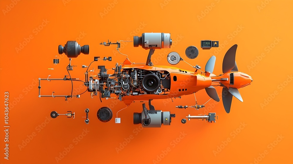 Cross Section Diagram Showcasing the Internal Structure and Components ...