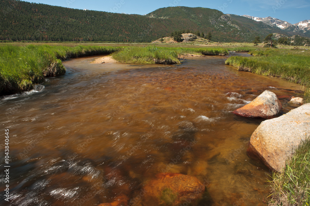 Big Thompson River running through Moraine Park, Rocky Mountain ...