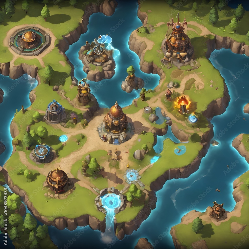 DnD Battlemap Map: Detailed Battle Map. Stock Illustration | Adobe Stock