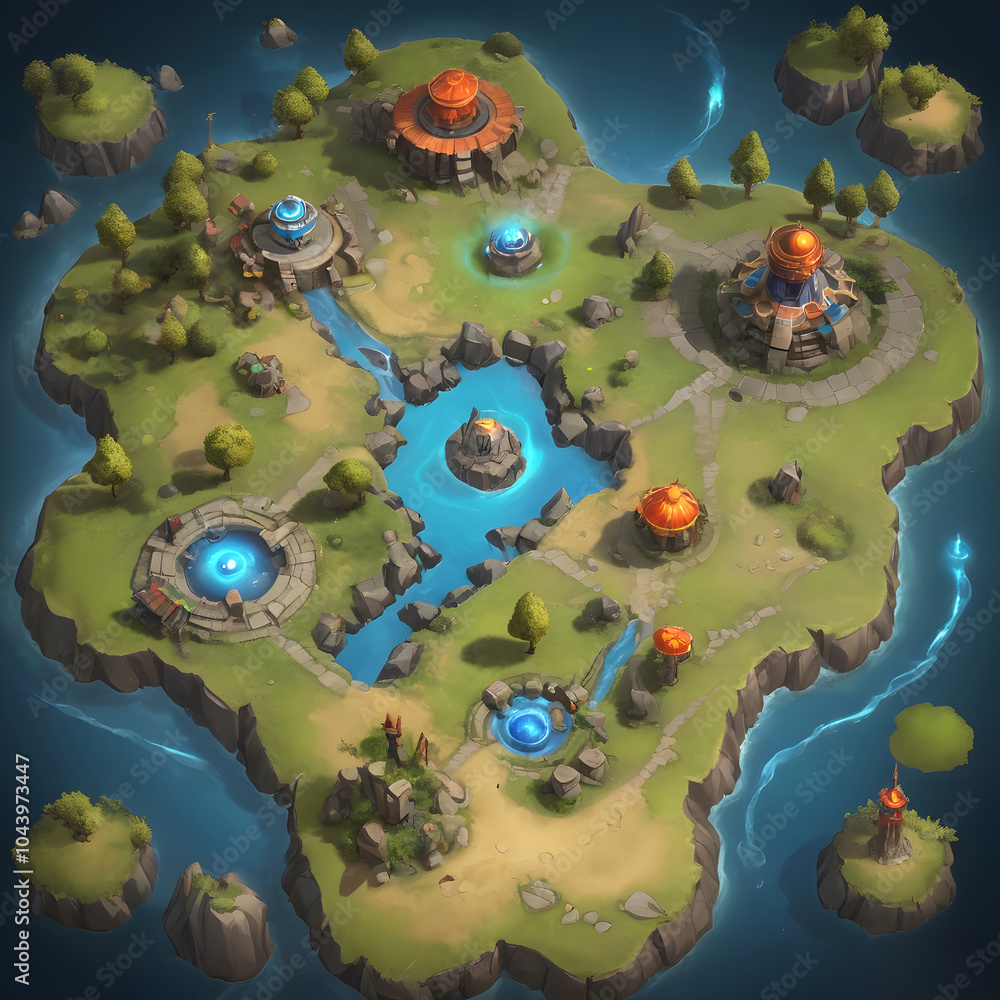 DnD Battlemap Map: Detailed Battle Map. Stock Illustration | Adobe Stock