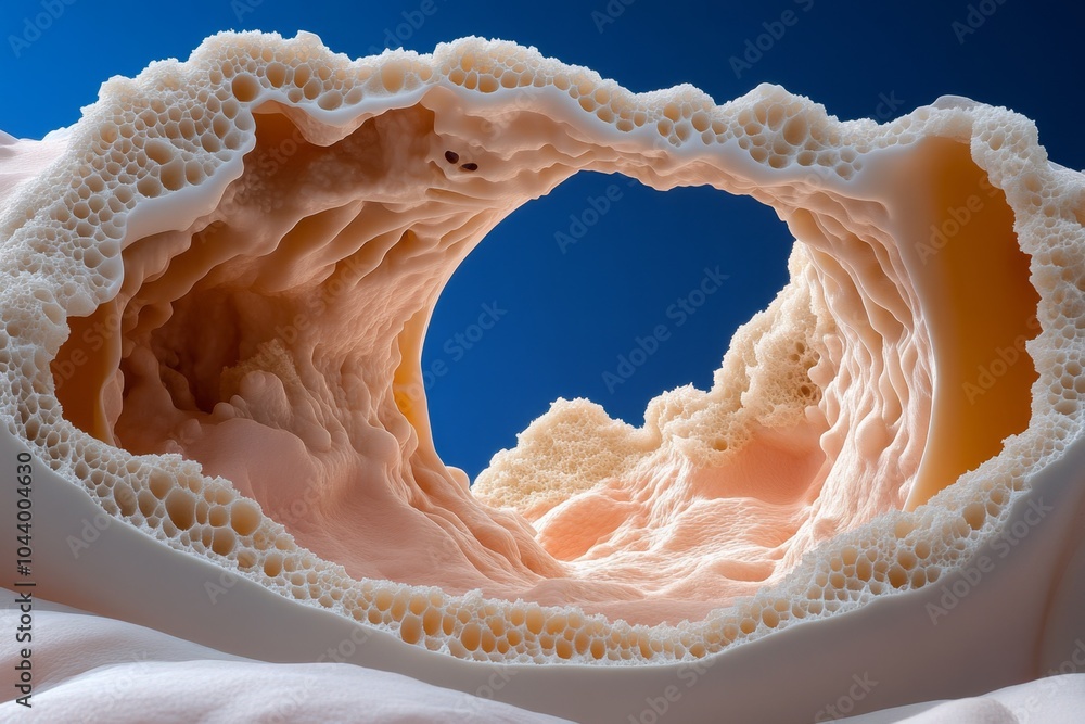 High-resolution image of a plateletâ€™s surface, showing the fine ...