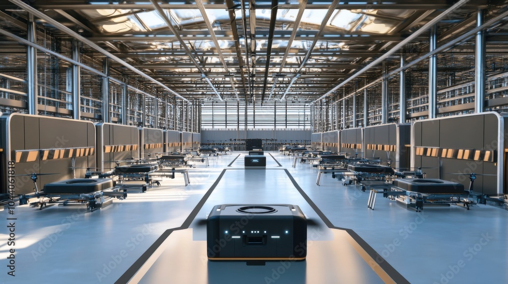 State-of-the-art autonomous drone delivery service facility, drone ...