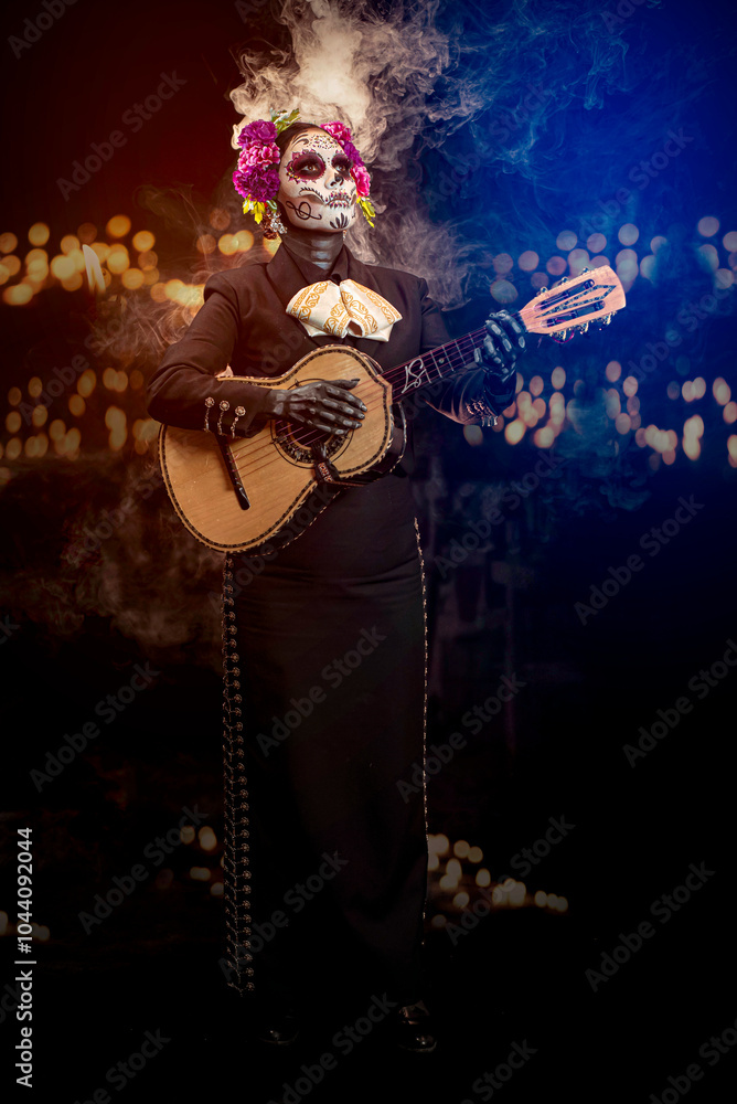 catrina, mariachi, mexico, dia de muertos, musica, ranchero, traje ...