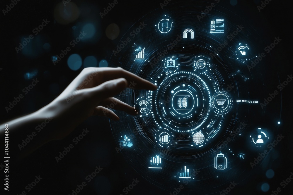 Using a graphical interface, industry 4.0 is illustrated through ...