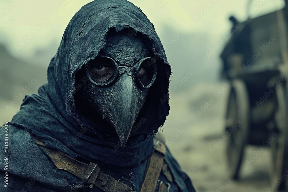 Medieval remedy: The plague doctor with bird beak mask, a distinctive ...