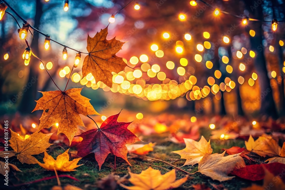 Enchanting Night Photography of Cute Fall Backgrounds with Colorful ...