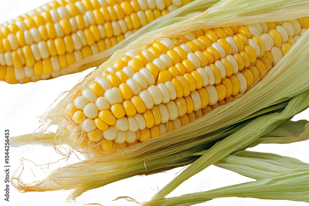 Isolated close-up of sweet corn on transparent background ideal for ...