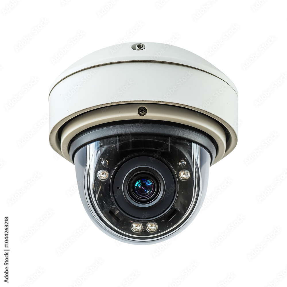 Indoor CCTV camera display on transparent background for warning boards ...