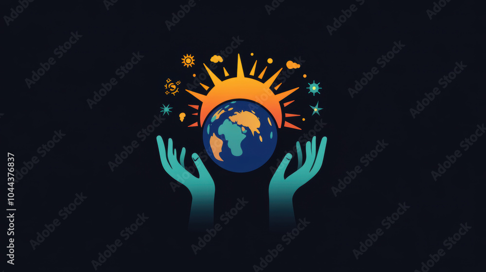 Design a logo for a climate change initiative that uses recognizable ...