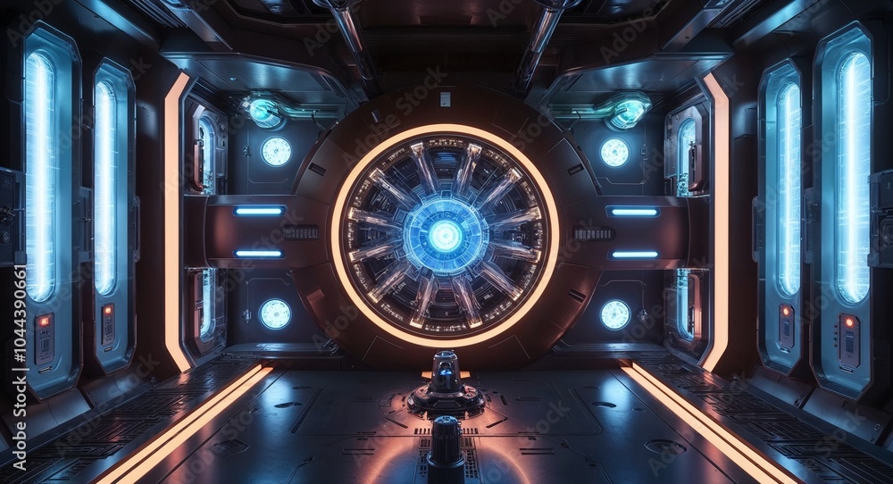 Energy core chamber with pulsating lights and power management systems ...