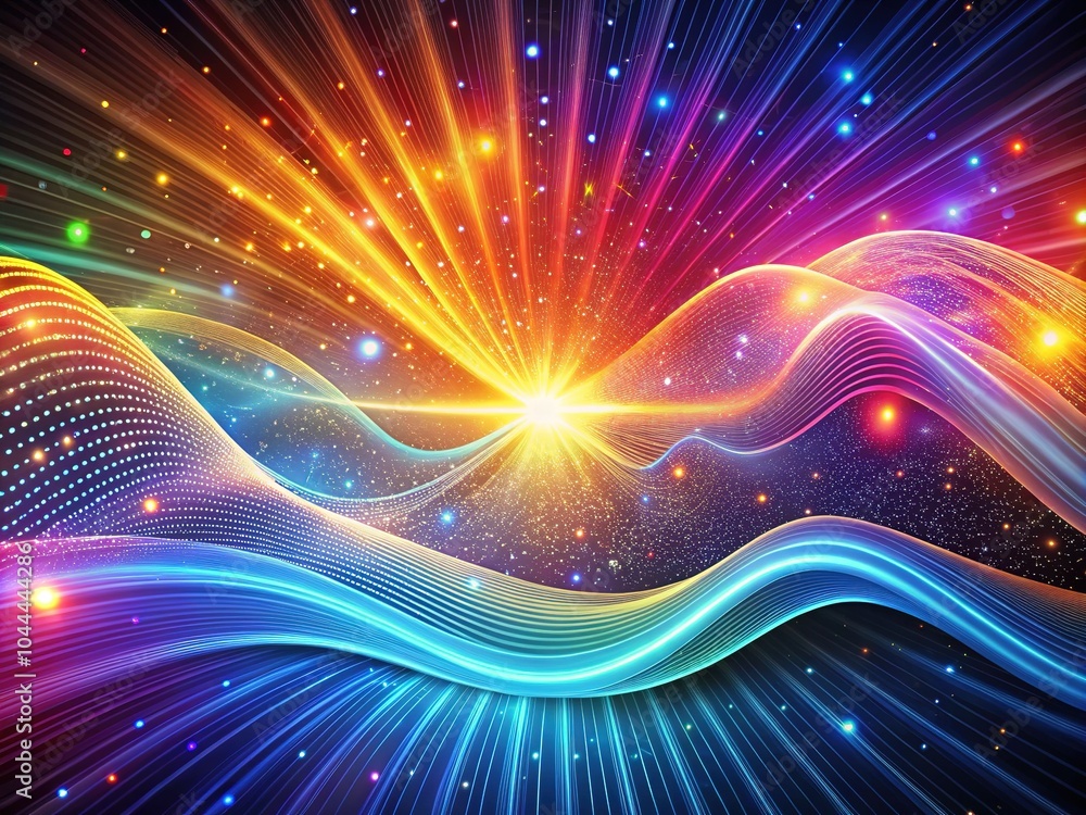 This animated background showcases mesmerizing cosmic energy waves with ...