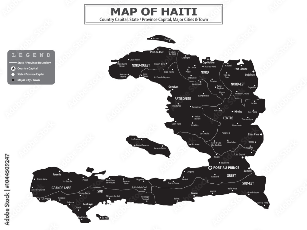 American Countries Geography Political map. Political map of country ...
