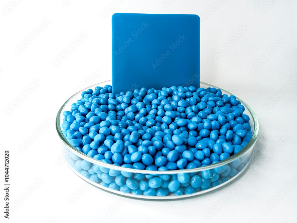 Blue masterbatch pellet granules with colorchip, cold cutting type ...