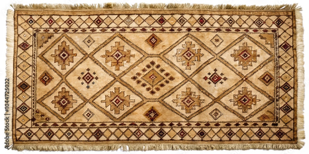 Sandy Beige Berber Rug Featuring Tribal Style Patterns for Modern and ...