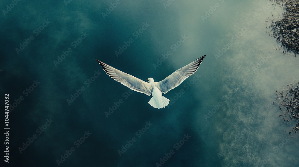 Birds soaring freely in the sky as a symbol of boundless freedom and ...