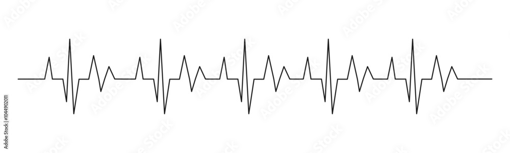 Heart beat cardio rhythm line. ECG EKG electrocardiogram medicine test ...