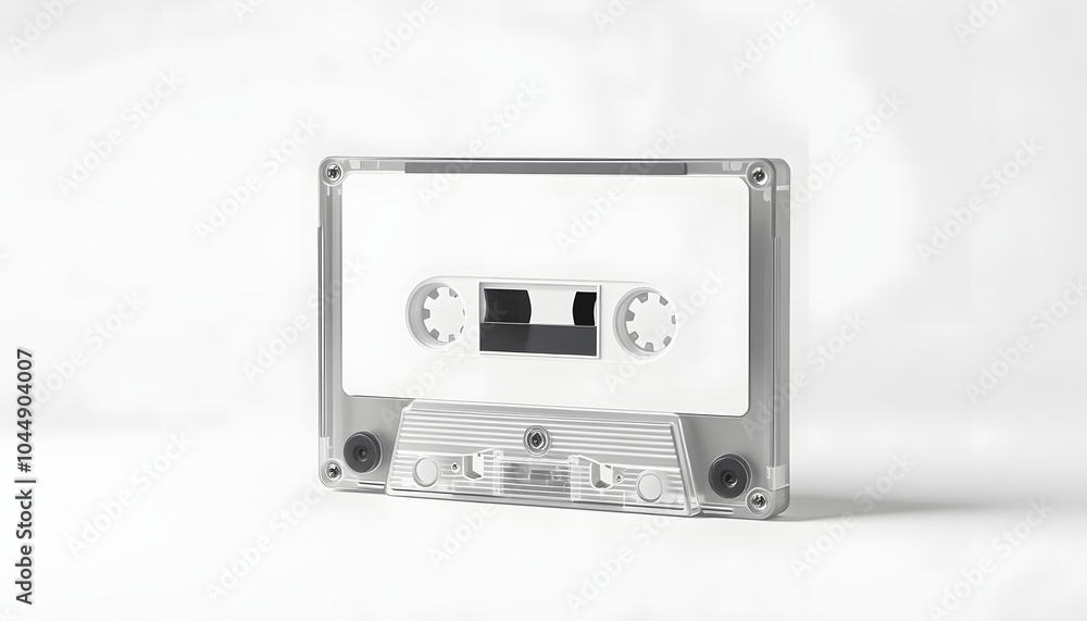 Blank cassette tape box design mockup, isolated, profil side view ...