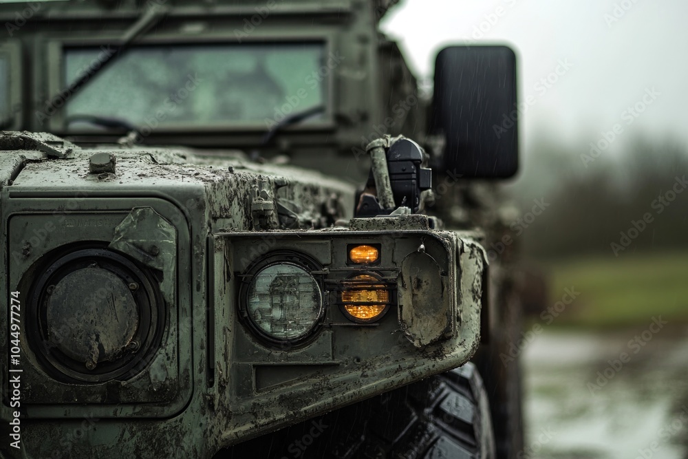 Military vehicle equipment, highlighting the specialized equipment and ...
