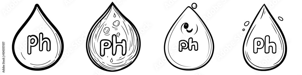 Modern minimalist icon of measurement unit of water quality, isolated ...