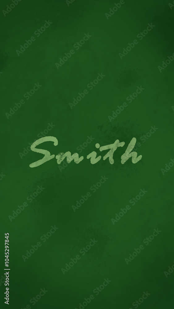 Dark Green Phone Wallpaper with Name Smith in Calligraphy Stock ...