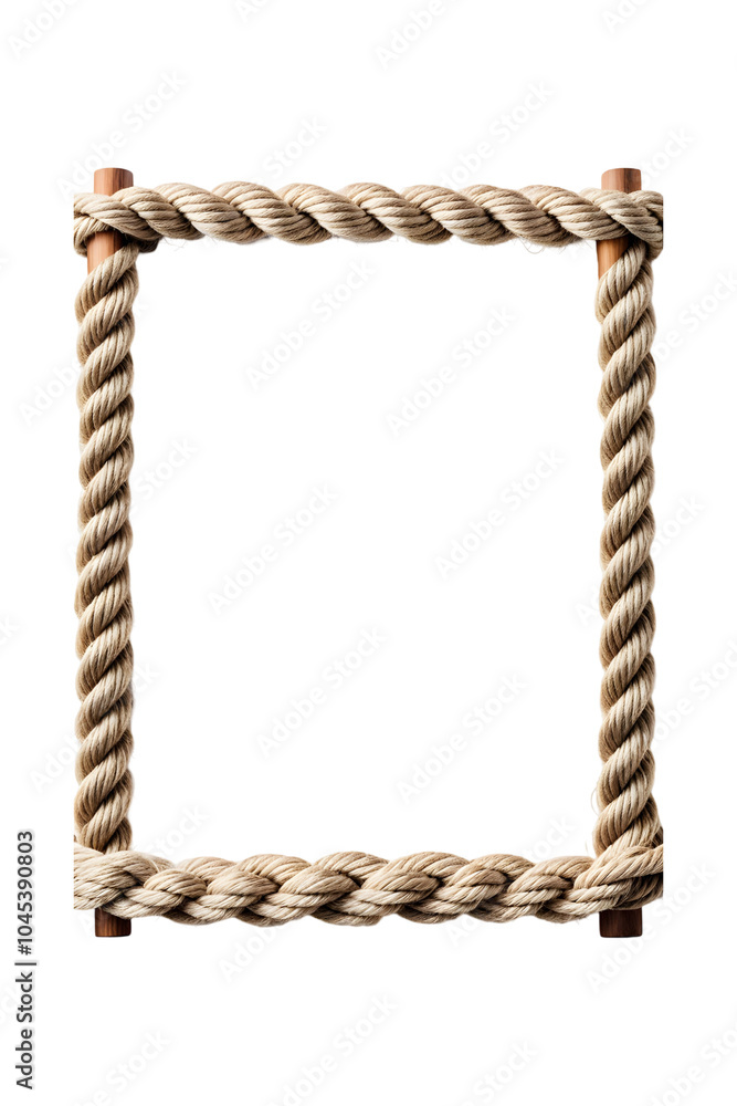 Rope border frame transparent background Stock Illustration | Adobe Stock