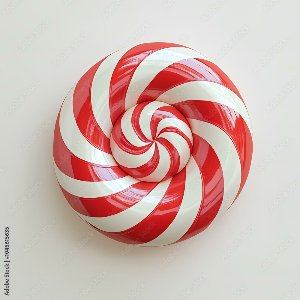 Swirled red and white peppermint candy. Stock Photo | Adobe Stock