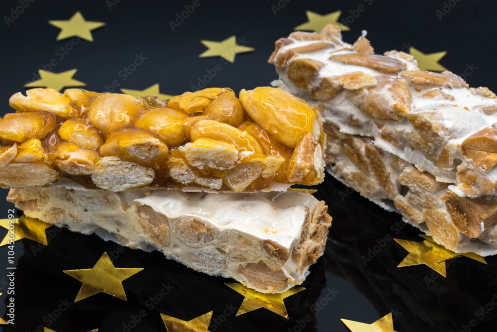 Different types of turrón (nougat), a traditional Christmas sweet in ...