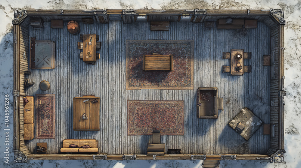 DnD Battlemap Arctic Base Map: A detailed battle map set in the Arctic ...