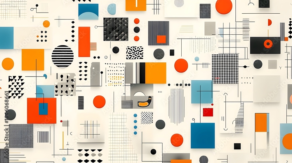 Striking abstract geometric pattern with a modern minimalist and ...