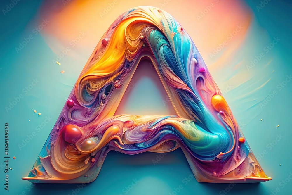 Abstract Liquid Typography: Elegant Fluid Titles for Design Inspiration ...