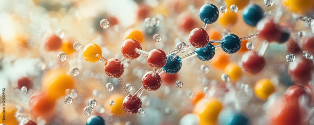 Molecular models of sugar breakdown by enzymes, glucose metabolism ...