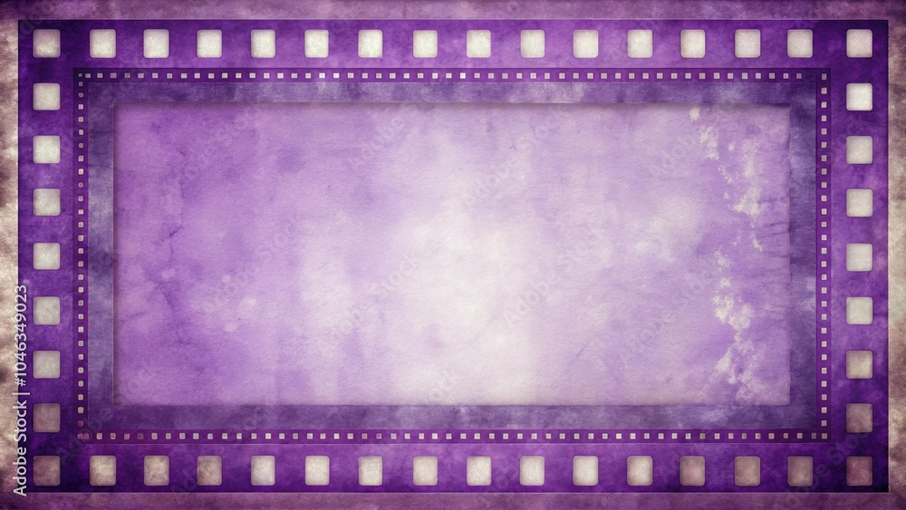 Violet film frame overlay element for adding a vintage touch to photos ...