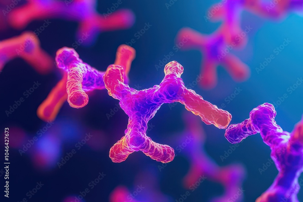 Ilustración de Stock 3D molecular model of proteins folding within the ...