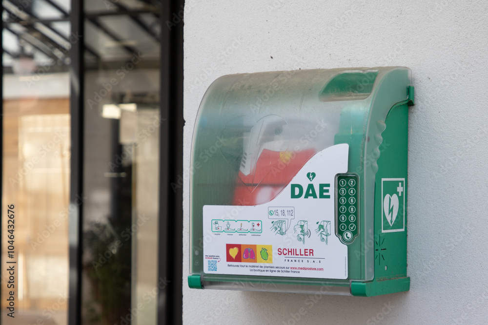 dae schiller mediprostore logo sign and french brand text automated ...