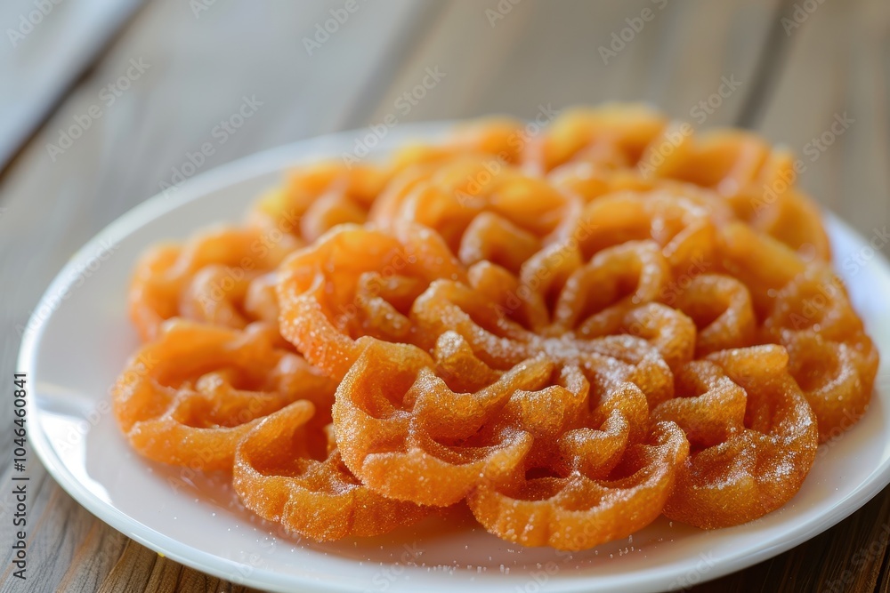 Foto de Stock Indian sweet Imarti made by deep frying Vigna Mungo flour ...