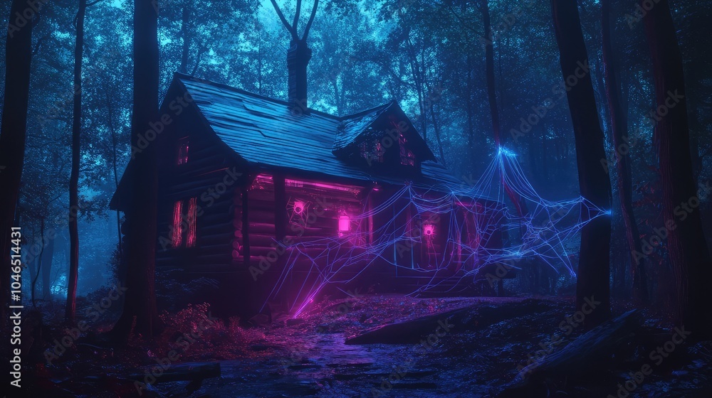 A spooky cabin in the woods with hidden interactive elements, including ...