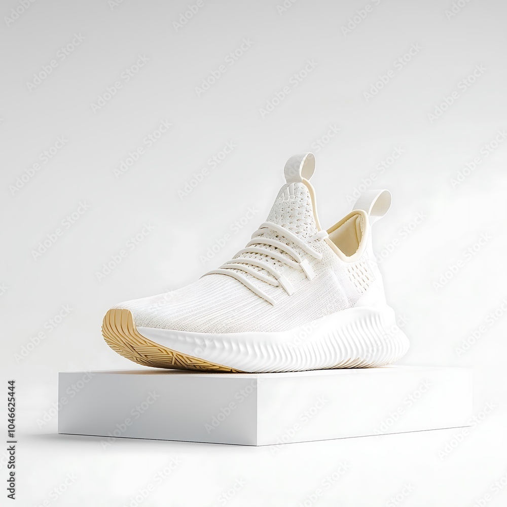 High-end CGI advertisement of a premium sneaker model, isolated on a ...