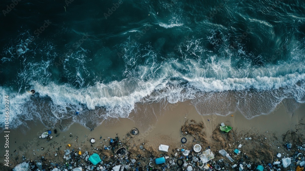 Ocean Waste Crisis, a visual representation of the escalating pollution ...