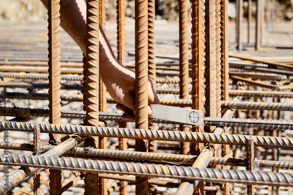 Reinforcement Cages from Steel Rebar Bars in Construction for the ...