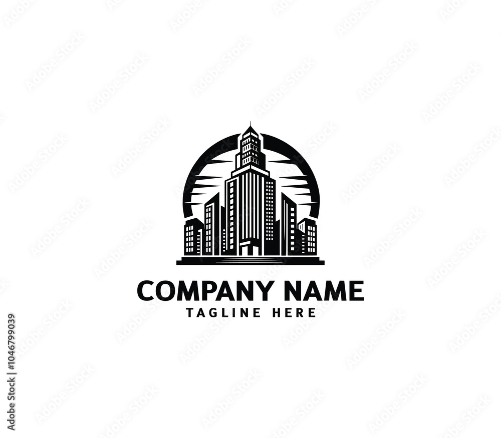 Vector city buildings logo design. Modern building logo symbol ...