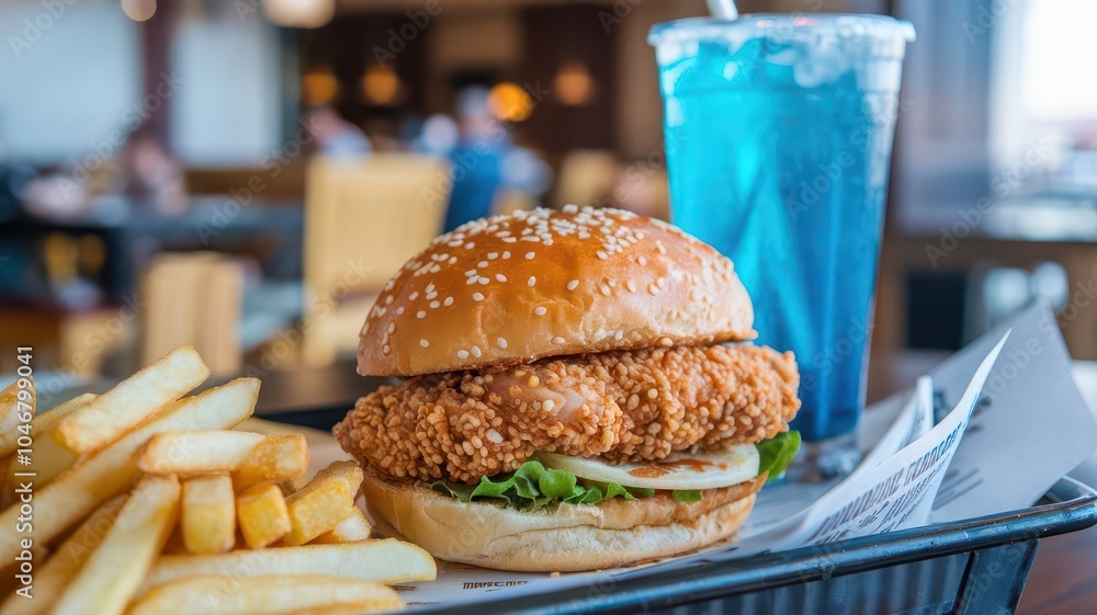 crispy zinger burger isolated background template for mockup, fast food ...
