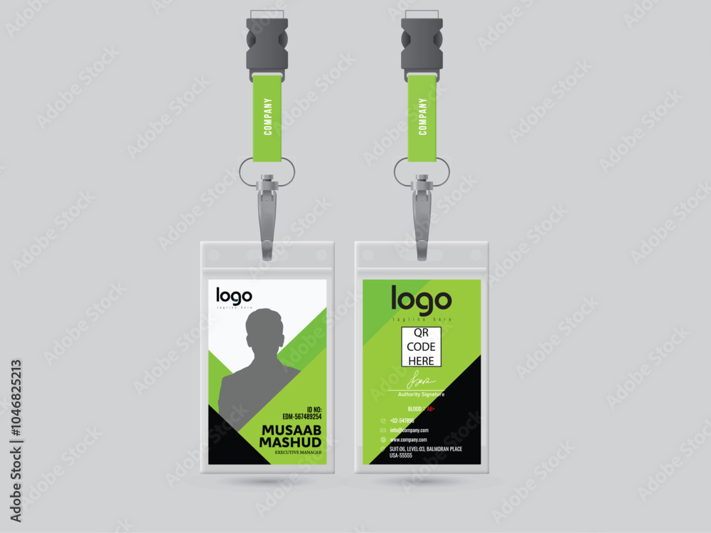 Abstract Official id cards template | business ID card template design ...