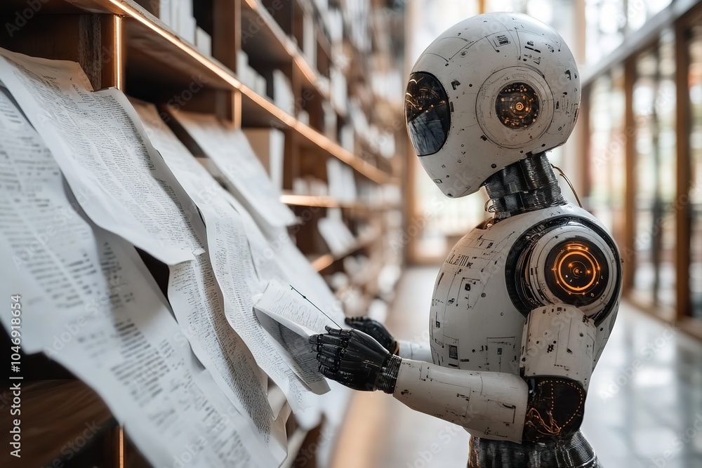 Artificial Intelligence in Document Analysis: Illustrating the role of AI with an image that ...