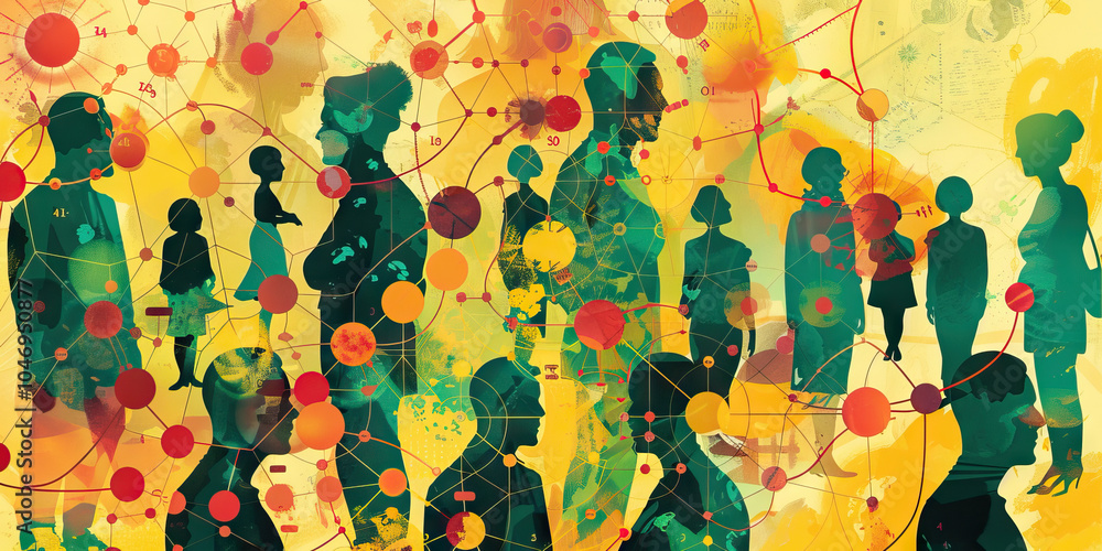 An intricate web of interconnected relationships, symbolized by a ...