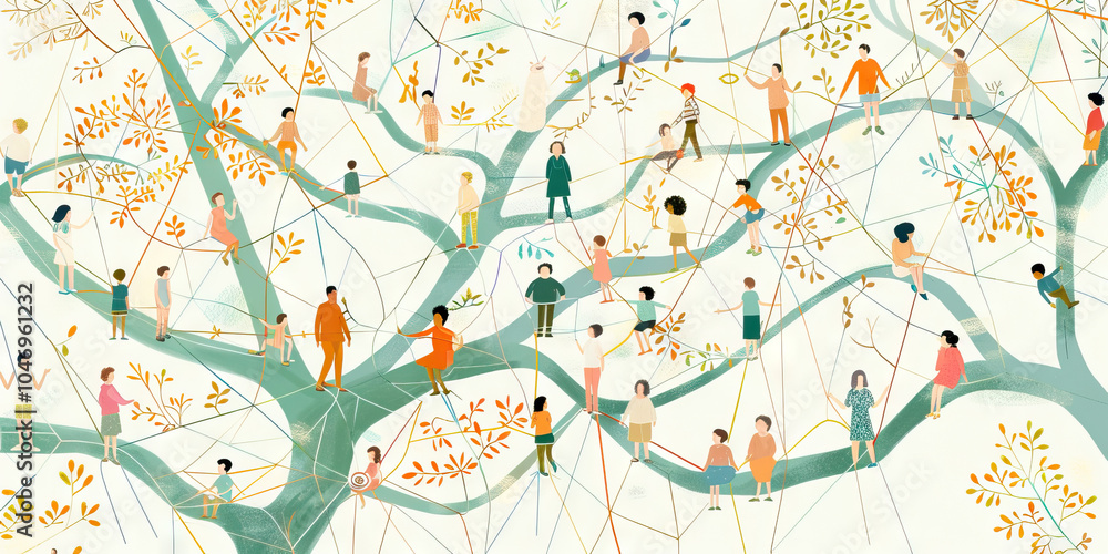 My Ancestral Web: A web-like design that showcases the complex ...