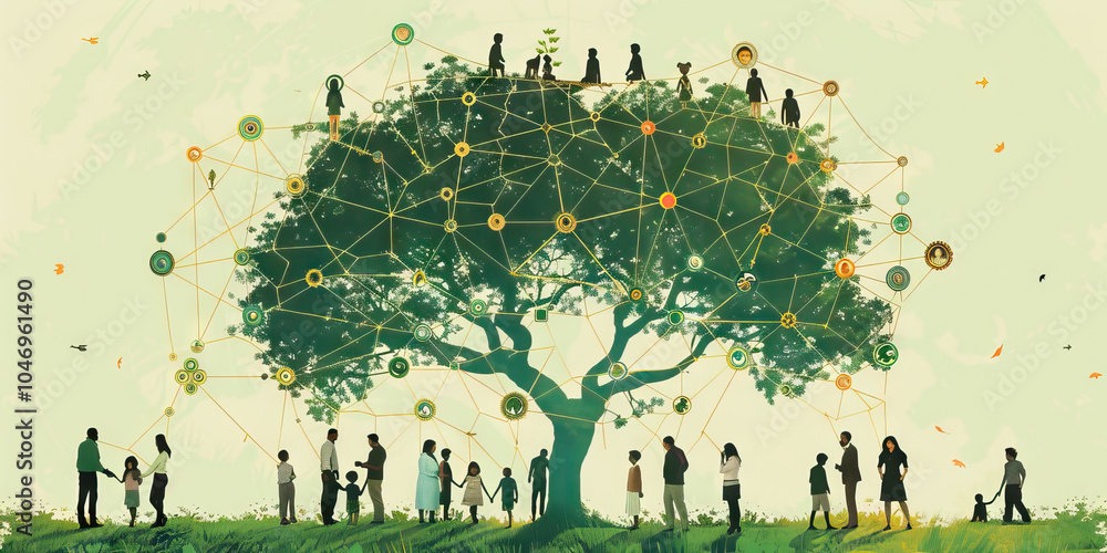 My Ancestral Web: A web-like design that showcases the complex ...