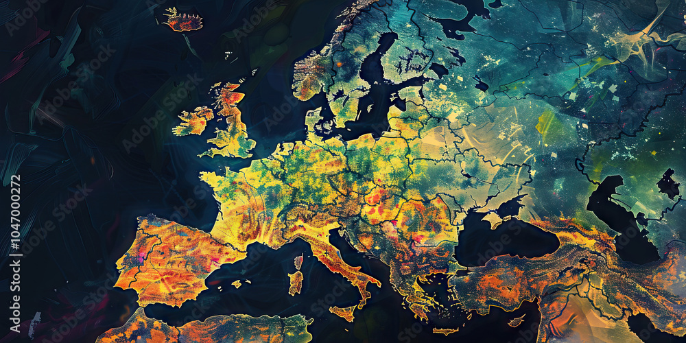 Mapping Trends: A heat map of Europe, indicating the spread of popular ...