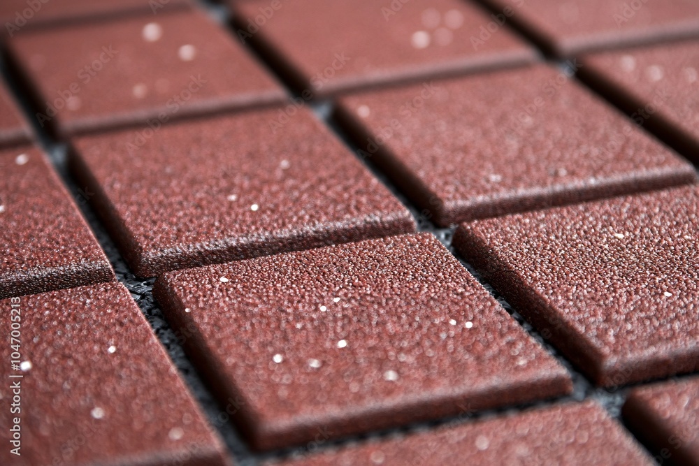Red Rubber Tiles Close Up Interlocking Flooring Texture Playground ...